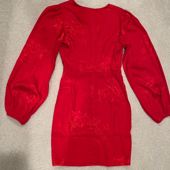 Hello Molly | Dresses | New Hello Molly Vcut Red Dress With Flower ...